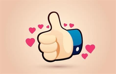 Premium Vector Cartoon Human Hand With Thumb Concept Of Like At Social Network Success Or