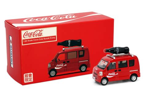 Tiny City Die Cast Model Car 1 64 Suzuki Every Coca Cola Red Roof Top Accessories