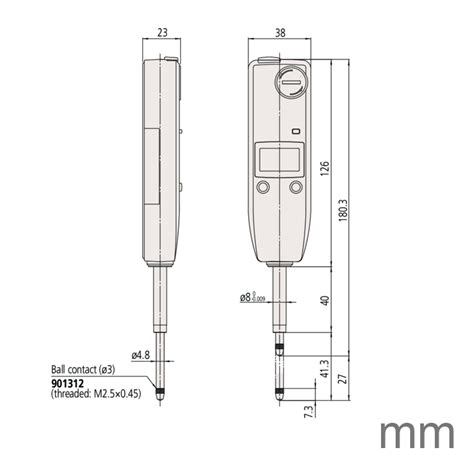 Mitutoyo 575 122 001mm Digital Indicator Id U 0 25mm 0 1 Dml