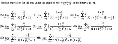 Solved Find An Expression For The Area Under The Chegg