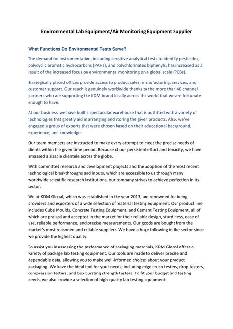 Ppt Environmental Lab Equipmentair Monitoring Equipment Supplier Powerpoint Presentation Id