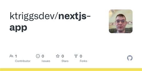 Github Ktriggsdevnextjs App