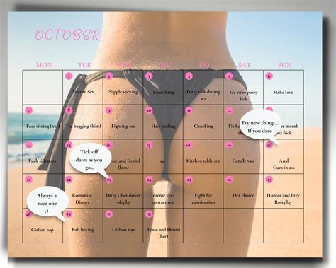 20232024 Kinky Sex Calendar Printable Calendar For Adults 365 Sex