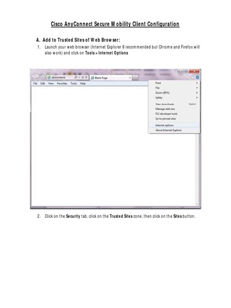 Cisco Anyconnect Secure Mobility Client Configuration Guide Pdf Internet Explorer Computer
