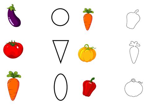 тематическая неделя овощи Развивающие упражнения Дошкольные распечатки Детские игры