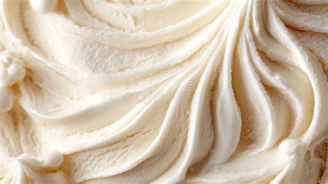 Close Up Of Creamy Vanilla Ice Cream Texture Dessert Freshness Concept
