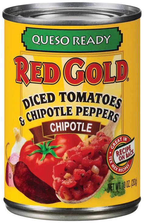 Red Gold Diced Tomatoes And Chipotle Peppers Shop Tomatoes At H E B