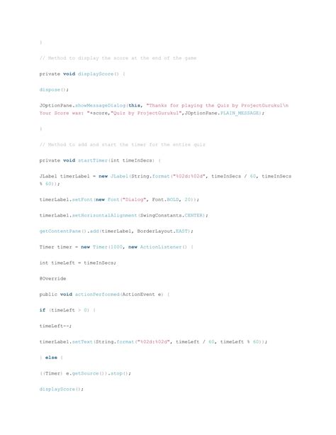 Ppt Java Quiz Application Powerpoint Presentation Free Download Id