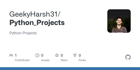 Github Geekyharsh31pythonprojects Python Projects · Github
