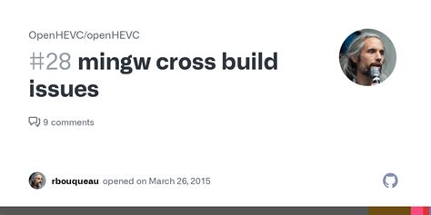 mingw cross build issues · issue 28 · openhevc openhevc · github
