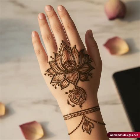 Best Lotus Mehndi Design Elegant And Trendy Floral Patterns 2025