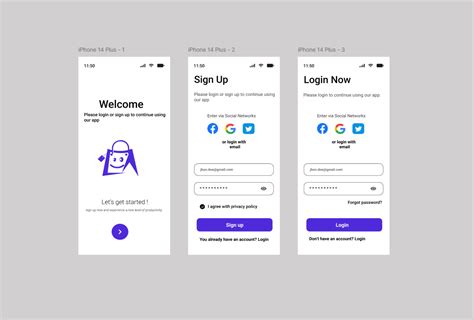 Mobile App Signup Flow Figma