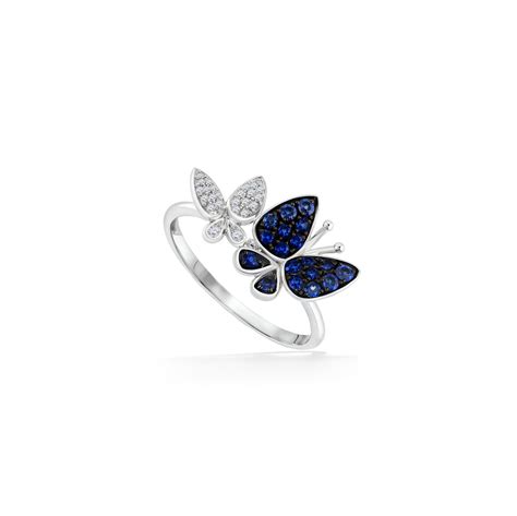 Effy Blue Sapphire Butterfly Ring Na Hoku