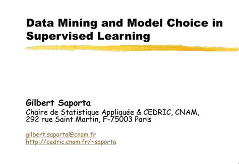 Ppt Data Mining And Model Choice In Supervised Learning Powerpoint Presentation Id 5118372
