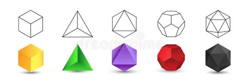 Geometric Solids Set Stock Illustrations 344 Geometric Solids Set Stock Illustrations Vectors