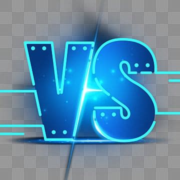 Vs Font Design White Transparent Simple Design Blue Light Effect Vs Font Design Element Font