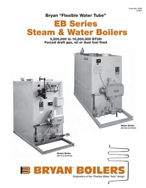 Eb Series Steam And Water Boilers Literature Bryan Boilers