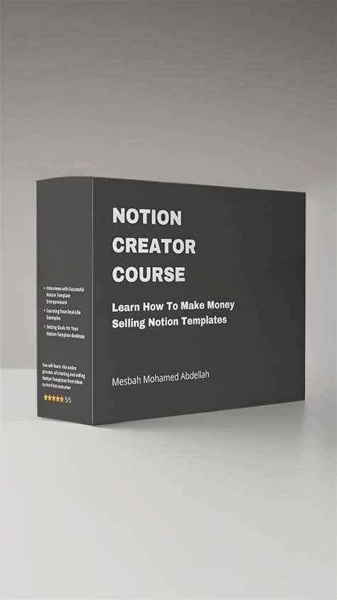 Notion Creator Course Learn How To Make Money Selling
