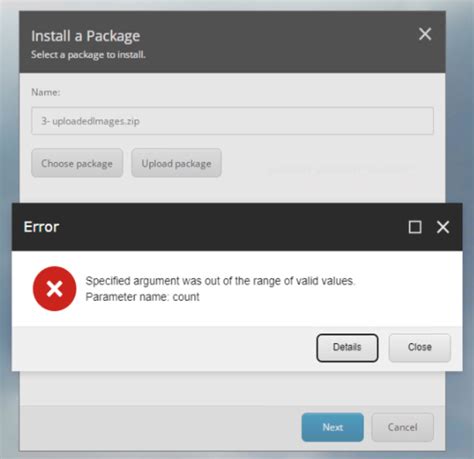 Sitecore Client Specified Argument Was Out Of The Range Of Valid