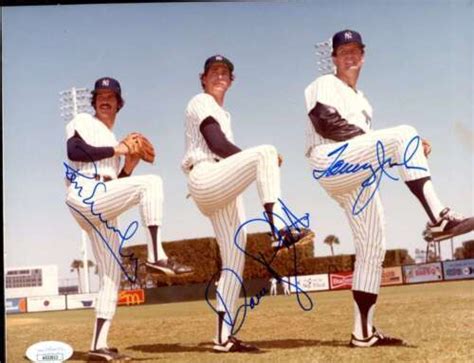 Tommy John Ron Guidry Dave Righetti Signed 8x10 Photo Auto Yankees Jsa