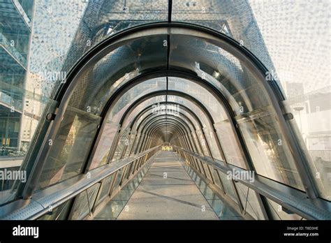 Skybridge Made Of Glass And Steel Modern Structure And Architecture