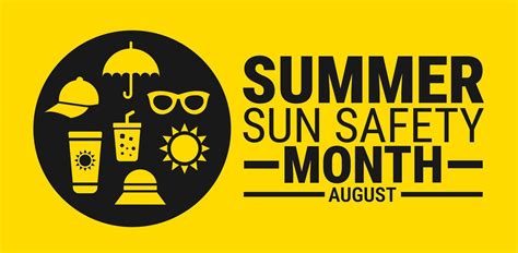Summer Sun Safety Month Background Banner Or Poster Design Template