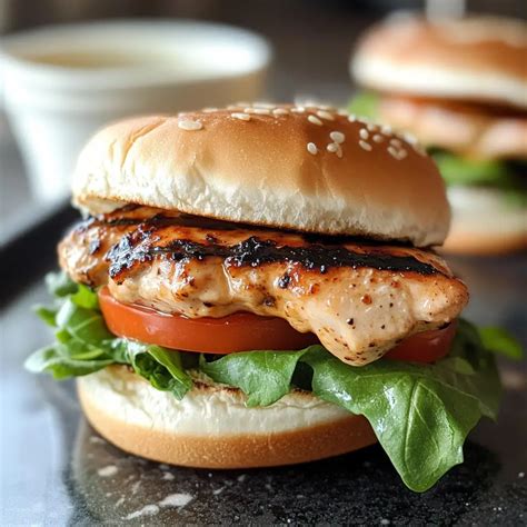 Marinated Grilled Chicken Sandwich Recipe My Tasteful Recipes
