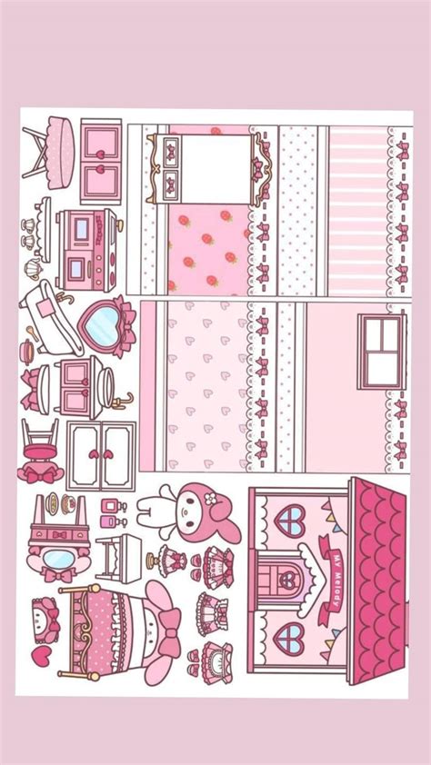 My Melody Paper Doll Printable Educational Printable Activities