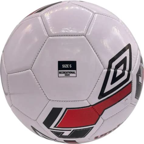 Pelota Umbro De Futbol Unisex Umbro Delta Blanco Rojo Platanitos