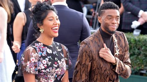 Chadwick Bosemans Wife Tearfully Accepts His Golden Globes Award