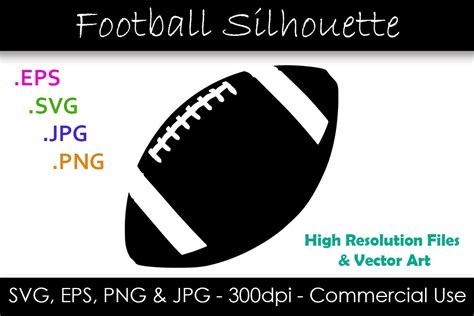 Football Svg Silhouette File Gráfico Por Gjsart · Creative Fabrica