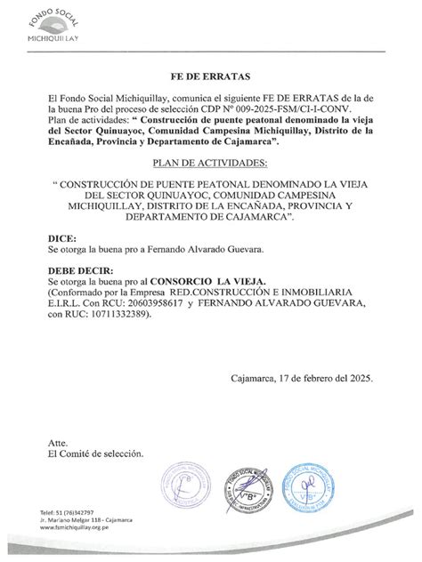 Fe De Erratas Pdf