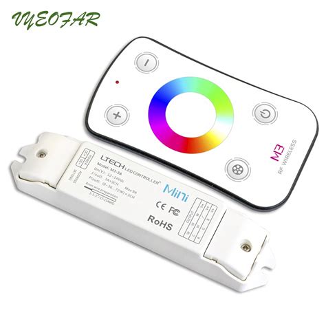 LTECH M3 M3 3A Led RGB Strip Controller 12V 24V 3Ax3CH 9A RF Remote Wireless Touch Panel Led