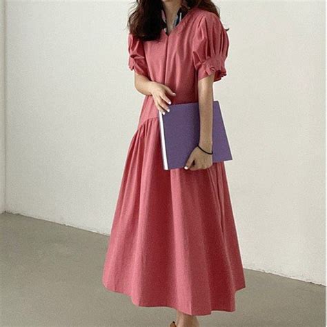 바스락 핀턱소매 롱원피스 헬로마켓