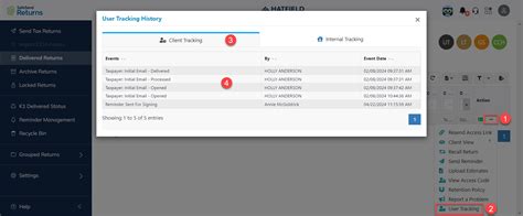 User Tracking Event Glossary Safesend Returns
