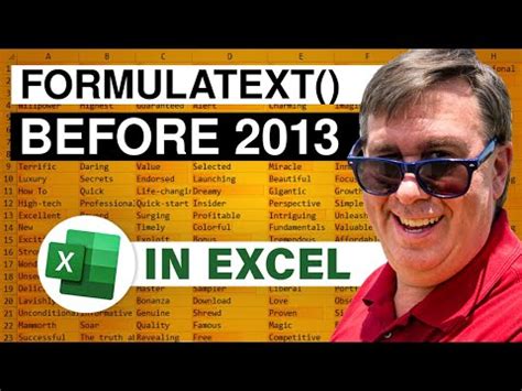 Learn Excel FORMULA TEXT In Excel Podcast Learn Excel From MrExcel