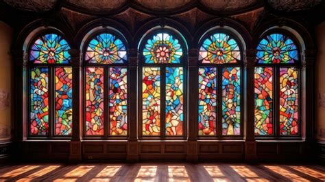 Architecture Window Mansion Building Premium Ai Generated Image