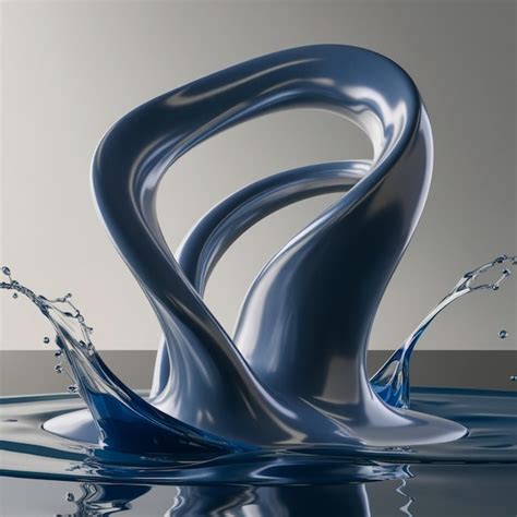 Fluid Object And Realistic Liquid Effects Premium Ai Generated Image