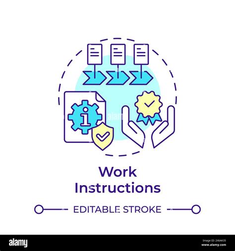 Work Instructions Multi Color Concept Icon Stock Vector Image And Art Alamy