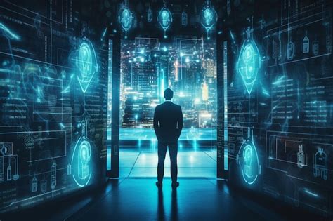 Premium Ai Image Data Protection And Cybersecurity In Business Generative Ai