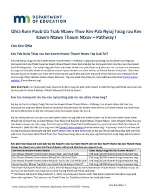 Fillable Online Pathway II Daim Ntawv Thov Ntxiv Fax Email Print PdfFiller