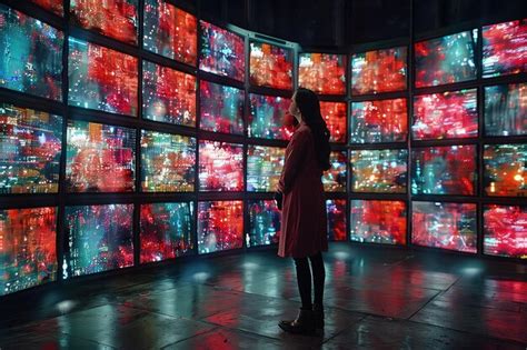 An Array Of Futuristic Screens Displaying Holographic Data