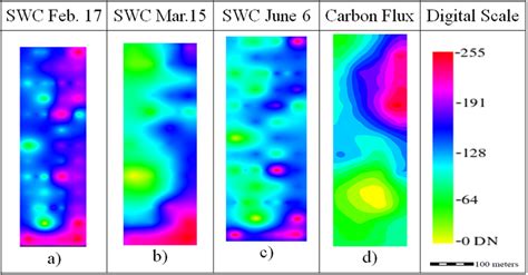 Ordinary Kriging Raster Images Rescaled To Digital Number Dn Range Download Scientific
