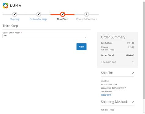 Magento Multi Steps Checkout Custom Checkout Form WebKul