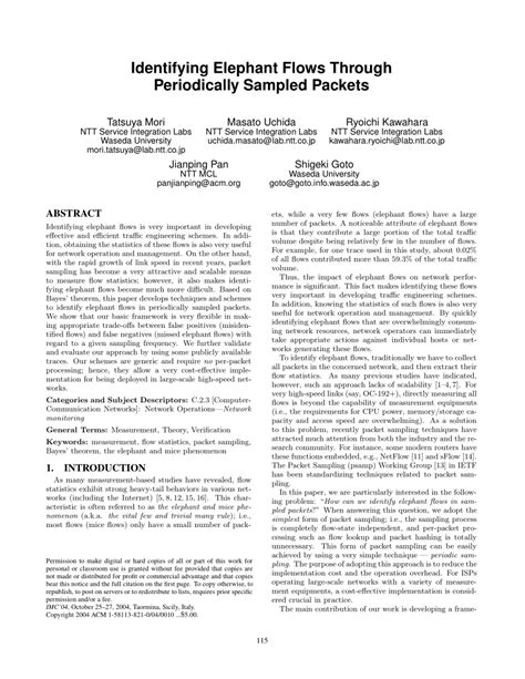 pdf identifying elephant flows through periodically sampled packets