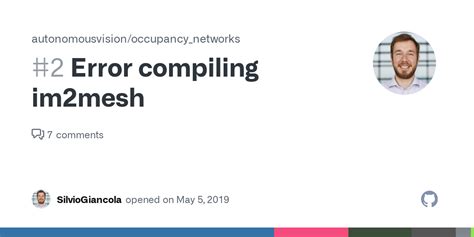 Error Compiling Im2mesh Issue 2 Autonomousvision Occupancy Networks GitHub