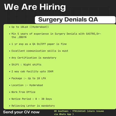 lakshmi gowthami deevi on linkedin surgery denials qa hyderabad