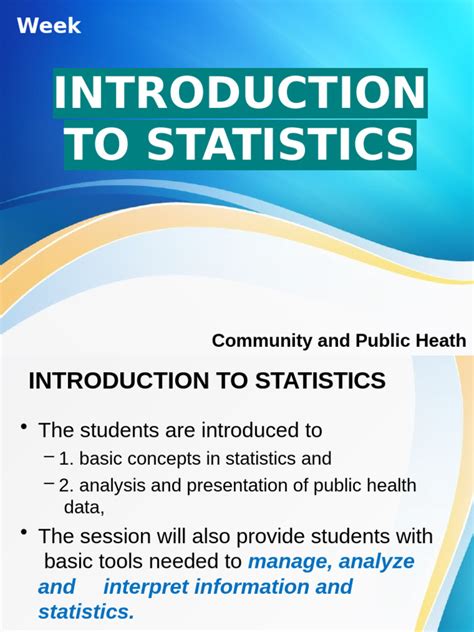 Week 2 Introduction To Statistics Pdf