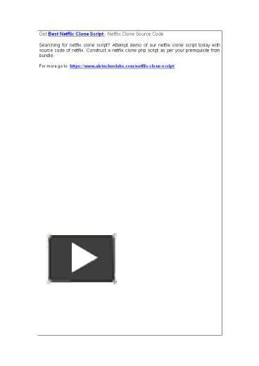 Get Best Netflix Clone Script Netflix Clone Source Code Presentation