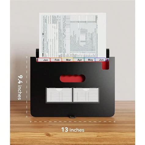 Accordion File Folder 13 Pockets Expandable File Organizer Portable Expandable File Box
